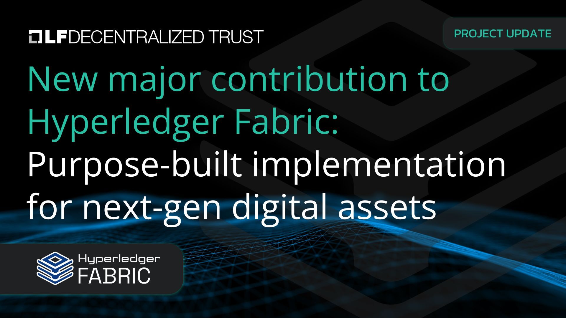New Major Contribution To Hyperledger Fabric Purpose Built Implementation For Next Gen Digital